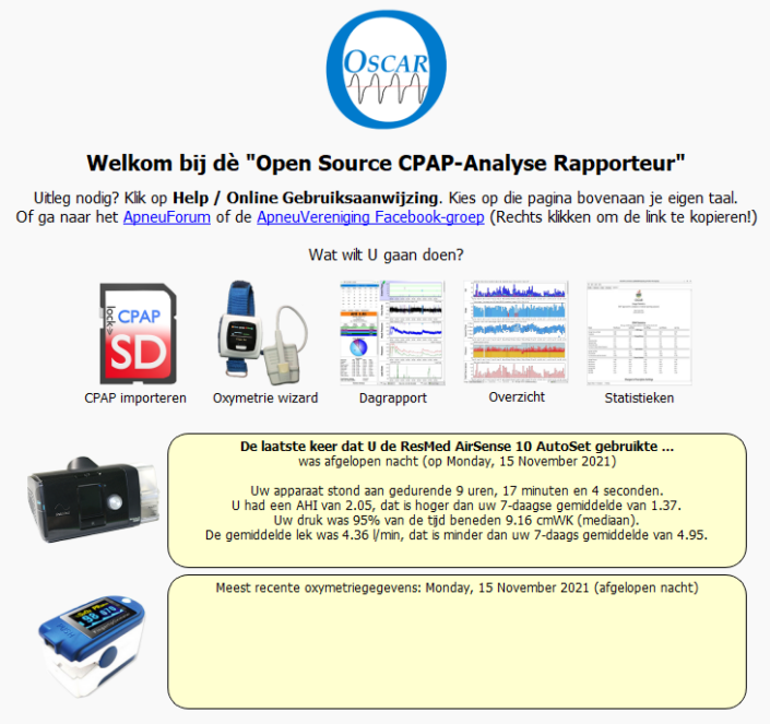 OSCAR, the Open Source CPAP Analysis Reporter